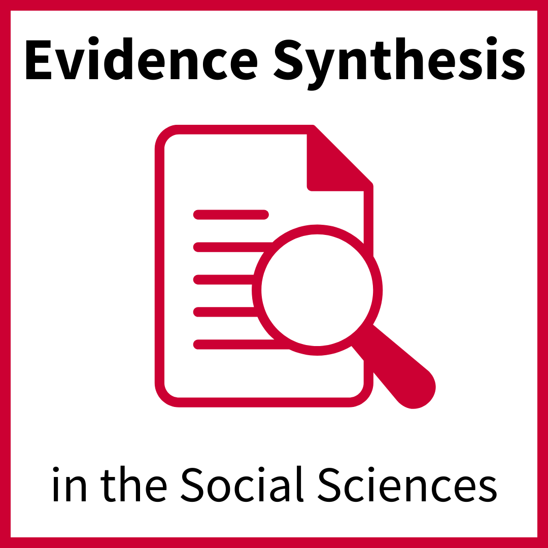 Evidence Synthesis Workshop Series – Julia Anne Maxwell